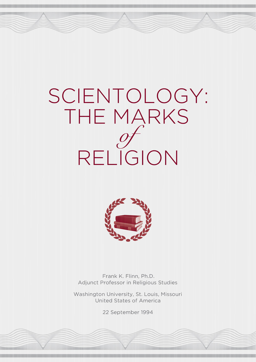 Scientology: The Marks of Religion