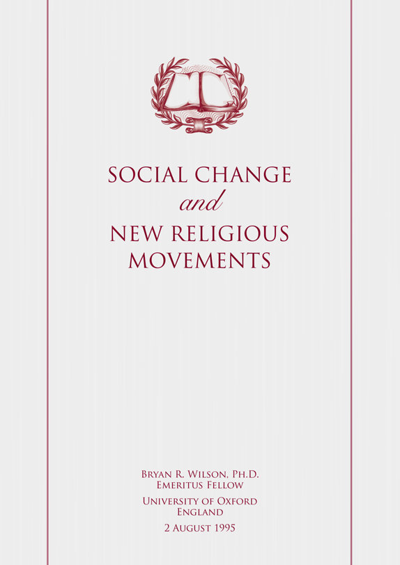 Social Change and New Religious Movements